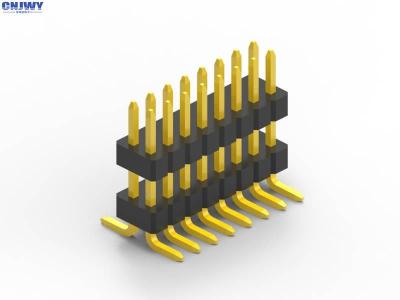 China Dual Row SMT Male Pin Header Connector 1.0 Pitch With Cap Withstand Voltage 500V for sale