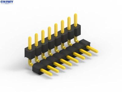 China Pcb Pin Connector 2.0mm Pitch , Brass Single Row Header Connector for sale