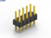 China DIP Male Pin Header Connector 2mm Pitch Dual Row Brass Contact Material for sale