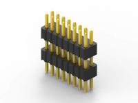 China Universal 1.27 Pitch Pin Header , Square 40 Pin Header Connector 500 V Withstand Voltage for sale