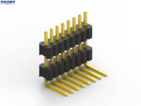 China 1.27 Mm Pitch PCB Header Connector Concave Bending Single Row Double Plastic for sale