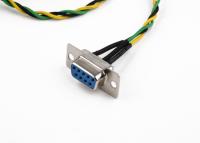 China 9 Pins Female D - Sub Vehicle Wiring Harness Plug In Terminal Block Colorful Wire for sale