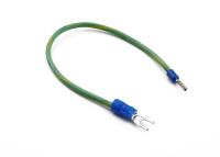 China Copper Connector Custom Wiring Harness Green / Yellow Color With Spade Terminal for sale