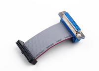 China D Sub 15 Ways Female 14 Pin Ribbon Cable , Custom 2mm Pitch Hard Disk Data Cable for sale