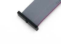 China Gray 2 * 07 Ways Flat Ribbon Cable Assembly With 1.27mm Rectangular Connector for sale