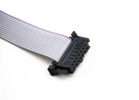 China 2 * 07 Ways IDC / DIP Flat Ribbon Cable Assembly With Butterfly Hook for sale