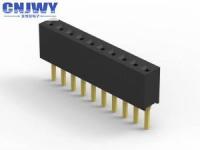 China Black Female  PCB Header Connector 1.27mm Pitch LCP Material H = 2.1mm for sale