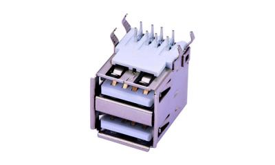 China Double 90 Degree Base Input Output Connectors White Rubber Core Copper Shell Insert Type for sale