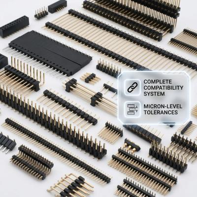 China SMT Dual Row Surface Mount Male Pin Header Connector 2.54mm Pitch PCB 80-Pin Reflow Compatible for sale