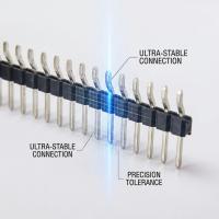 China Surface Mount Single Row Male Pin Header Connector 2.54mm Pitch SMT PCB Board Mount for sale