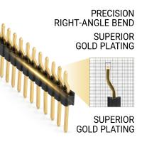 China Dual Row Right Angle Male Pin Header Connector 2.54mm Pitch 90 Degree PCB 80-Pin Through-Hole for sale