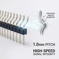 China Dual Row Right Angle Male Pin Header Connector 2.54mm Pitch 90 Degree PCB 80-Pin Through-Hole for sale