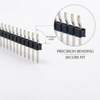 China Single Row Straight Male Pin Header Connector 2.54mm Pitch Through-Hole PCB Mount 40-Pin Strip for sale