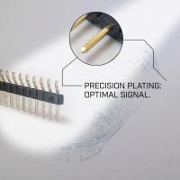China Single Row Straight Male Pin Header Connector 2.54mm Pitch Through-Hole PCB Mount 40-Pin Strip for sale