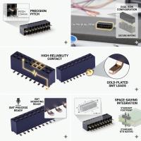 China High Density 40-Pin 2.54MM Dual Row Female Header Connector Gold Flash PA6T Data Bus PCB Through Hole for sale