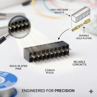 China SMT Surface Mount 1.27MM Pitch Female Header Connector Dual Row Gold Flash PA6T PCB Assembly for sale