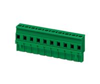 China 4000V Plug In Terminal Block Connector CPT 5.08mm Pitch 1*18P Green PA66 SN Plated for sale