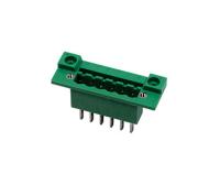 China Durable 300V 18A Terminal Block Connector 1*06P PA66 SN Plated DIP With Flange for sale