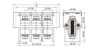 China High Rated Current Terminal Block Connector M8 Steel PBT 1*03P 5G Tower Base Station for sale