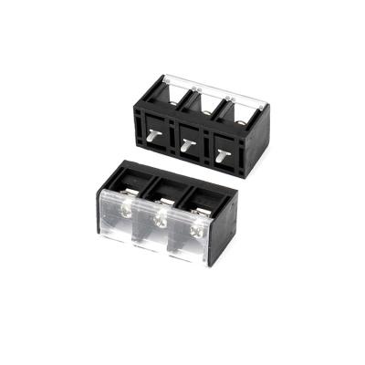 China 2-24P Poles Terminal Block Connector PCB Barrier 13.0mm Pitch 1*03P M4 Steel Screw for sale