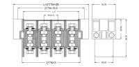 China Rectifiers Black Terminal Block With Cover Protection Customized Pins for sale