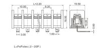China 10.0mm Pitch PCB Barrier Surface Mount Terminal Blocks 1*07P  90° With Protection Cover for sale