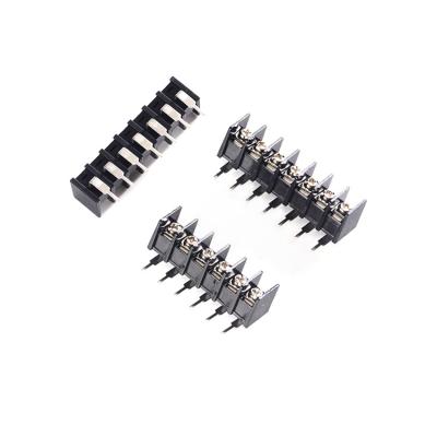 China 7.62mm Pitch Right Angel Barrier Panel Mount Terminal Block Customized Pins for sale