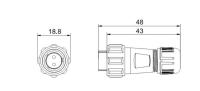 China Waterproof Aviation Plug Connector GM1310 7Poles Male and Female 200V 5A for sale