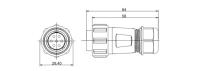 China IP68 Waterproof Pluggable Terminal Block , CNJWY Panel Female Male Signal LED Socket for sale