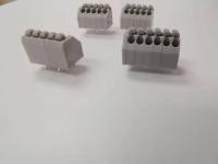 China Screwless Terminal Block Button Press Pitch 3.5mm Gray Dip/180° Customized Pins for sale