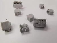 China Screwless Terminal Block Button Press Pitch 3.5mm Gray Dip/180° Customized Pins for sale