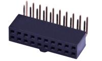 China 02P-40P Au Flash PA6T PH2.54MM Dual Row Female Header for sale