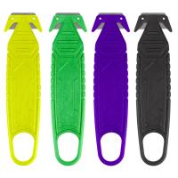 China Plastic Handle Material Safely Compact 15g Box Carton Opener Cutter with Hidden Blade for sale