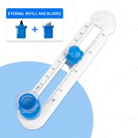 China Metal Plastic Circle Paper Trimmer Zequan 360 Mini Round Paper Cutter for Multiple Sizes for sale