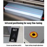 China Excellent 3 Motors A4 Guillotine Desktop Electric Paper Cutter for Precision Cutting for sale