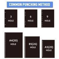 China 20/26/30 Hole Punching Machine for Loose Leaf Notebook 18 Page Capacity 5.5KG Weight for sale