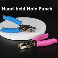 China Green Hand Held Hole Punch for DIY Card No. of Holes 1 6mm Circle Metal Paper Puncher for sale