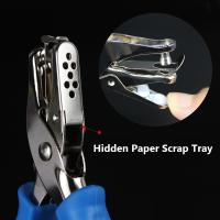 China Green Hand Held Hole Punch for DIY Card No. of Holes 1 6mm Circle Metal Paper Puncher for sale