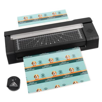 China Cold Hot 13 Inch Desktop Laminating Machine 4 in 1 Thermal Laminator With Paper Trimmer Punch Corner Rounder for sale