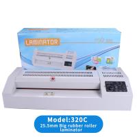 China Paper Size A3 Hot and Cold Automatic Laminating Machine with 25.5mm Large Rubber Roller for sale