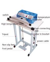 China Max Speed 80pcs/min 500mm Foot Sealer Machine for Direct Heat Sealing of Bags for sale