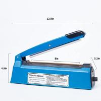 China Blue 8 Inch Impulse Bag Sealer 200mm Heat Sealing Machine Convenient Kitchen Helper for sale