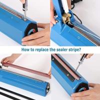 China Blue 8 Inch Impulse Bag Sealer 200mm Heat Sealing Machine Convenient Kitchen Helper for sale