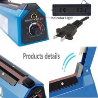 China Blue 8 Inch Impulse Bag Sealer 200mm Heat Sealing Machine Convenient Kitchen Helper for sale