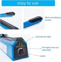 China Blue 8 Inch Impulse Bag Sealer 200mm Heat Sealing Machine Convenient Kitchen Helper for sale
