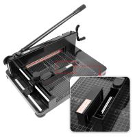 China 17Kg Manual Paper Cutter 12 inch Guillotine for 400 Cutting Sheets 858 A4 Trimmer for sale