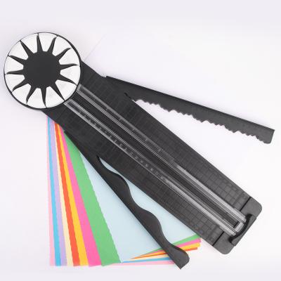 China 12 Functions A4 Paper Cutter Sliding Lace Dotted Line and More in Pink or Custom Colors for sale