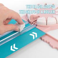 China 12 Functions A4 Paper Cutter Sliding Lace Dotted Line and More in Pink or Custom Colors for sale