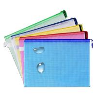 China Custom A4 B4 Size Clear Waterproof PP Document Bag Mesh Zipper Pouch for Zhejiang OEM for sale