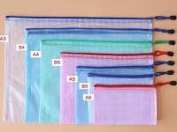 China Custom A4 B4 Size Clear Waterproof PP Document Bag Mesh Zipper Pouch for Zhejiang OEM for sale